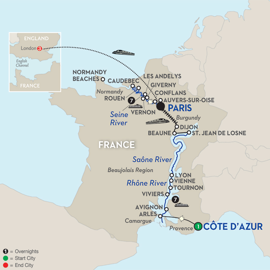 Rhone River On World Map